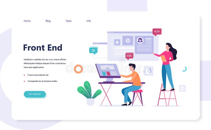 Frontend Development Web Banner Concept. Website Interface Stock Vector ... Frontend Development Web Banner Concept. Website Interface Stock Vector ...