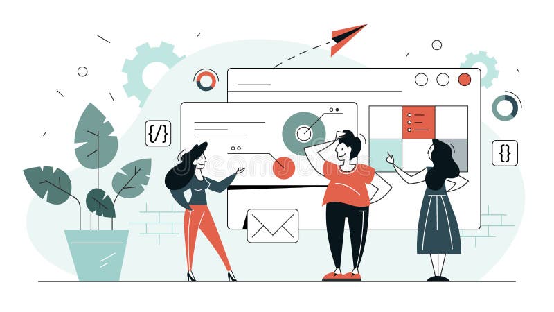 Frontend Development Web Banner Concept. Website Interface Stock Vector ... Frontend Development Web Banner Concept. Website Interface Stock Vector ...
