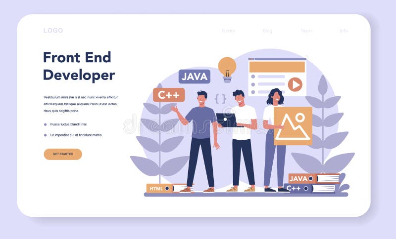 Frontend Development Web Banner Concept. Website Interface Stock Vector ... Frontend Development Web Banner Concept. Website Interface Stock Vector ...