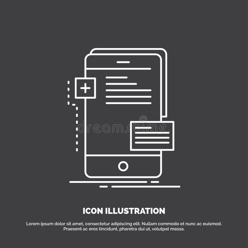 Frontend Interface Mobile Phone Developer Icon Line Vector Symbol For Ui And Ux Website Or