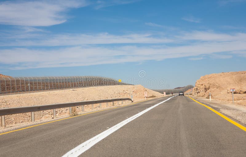 Frontera De Israel-Egipto Cerca a Eilat Foto de archivo - Imagen de ...