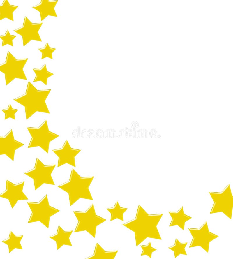 Borde de Estrellas Doradas stock de ilustración. Ilustración de blanco ...