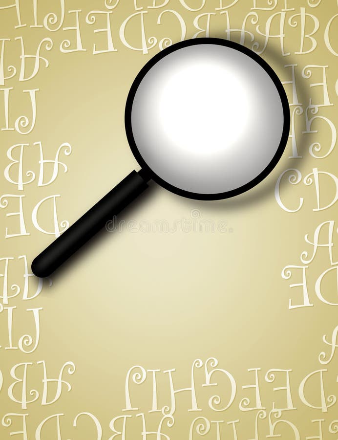 Lupa Con El Texto Abstracto Stock de ilustración - Ilustración de ...