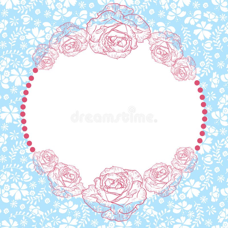 Frontera Delicada De La Flor Ilustración del Vector - Ilustración de ...