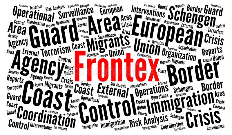 Frontex word cloud concept stock illustration. Illustration of crisis ...