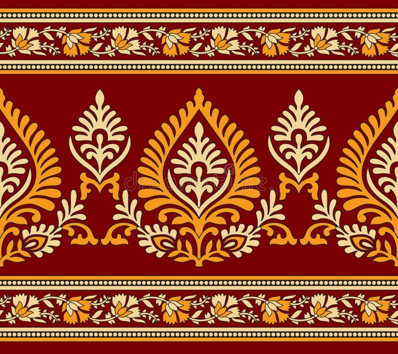 Placez Du Motif Traditionnel Indien De Tissu De Textile Illustration ...