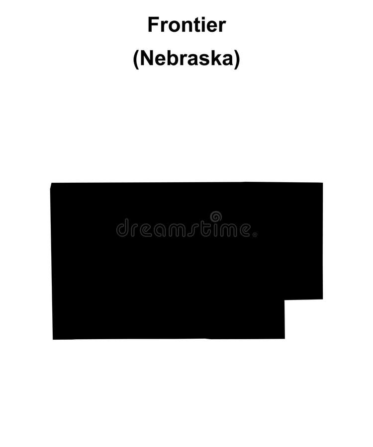 Frontier outline map stock vector. Illustration of counties - 361725615
