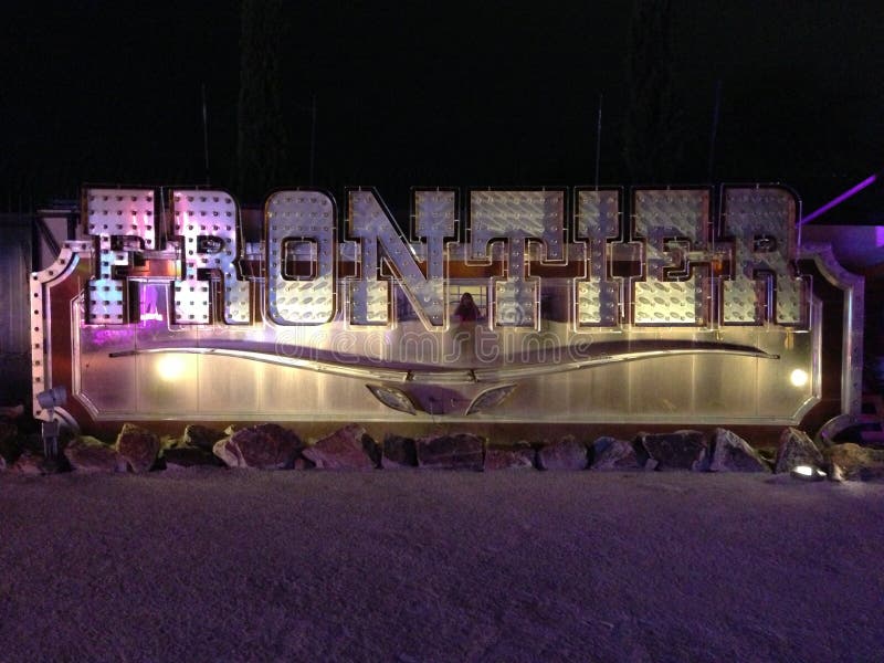 Frontier sign editorial photo. Image of sign, vegas - 137406021
