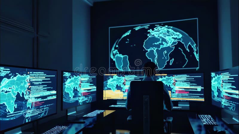 The Frontline of Cybersecurity Stock Footage - Video of security ...