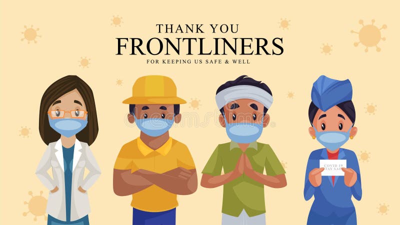 Thank You Frontliners Who Work during Coronavirus Covid-19 Outbreak ...