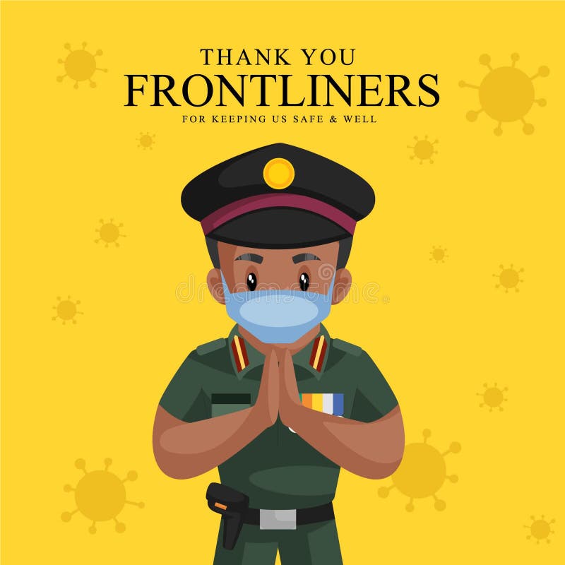 Thank You Frontliners Banner Design Stock Vector - Illustration of ...