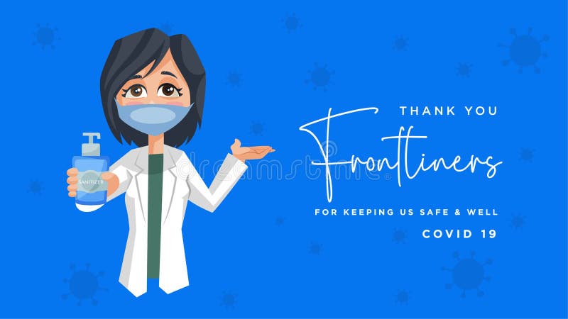 Thank You Frontliners Banner Design Stock Vector - Illustration of ...