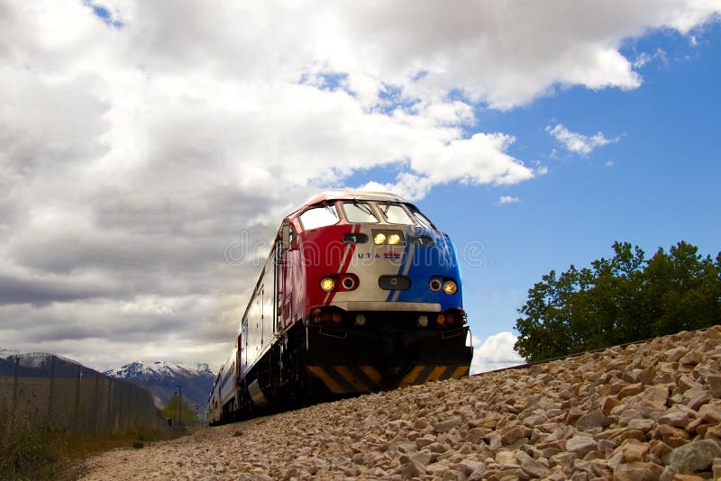 `FrontRunner` Commuter Train in Utah Editorial Photo - Image of front ...