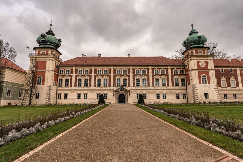 Frontside of Lancut Castle Museum in Poland Editorial Photography ...