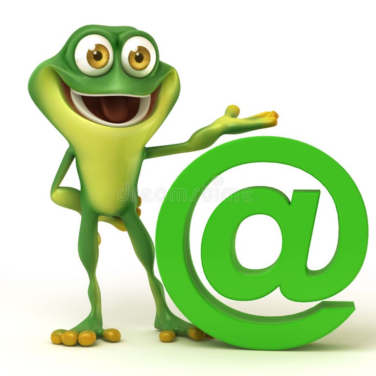 Frosch Mit an Kennzeichensymbol Stock Abbildung - Illustration von tier ...