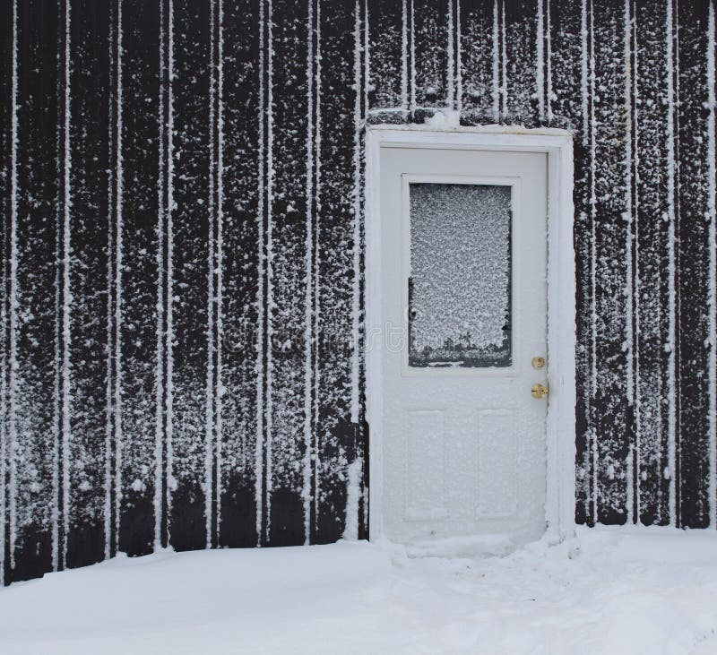 Frost covered door stock photo. Image of storm, building - 22513234
