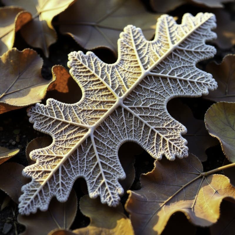Frost Covered Oak Leaves Scattered on Forest Floor, Frost, Texture ...
