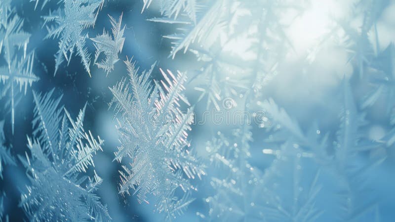 Frost Covered Window Close Up. Suitable for Winter Themes Stock Photo ...