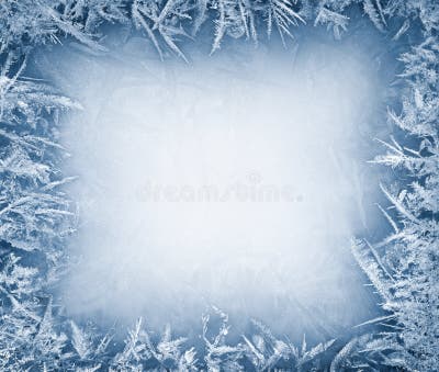 Frost Crystal Border on Ice Stock Photo - Image of frosty, merry: 97065200