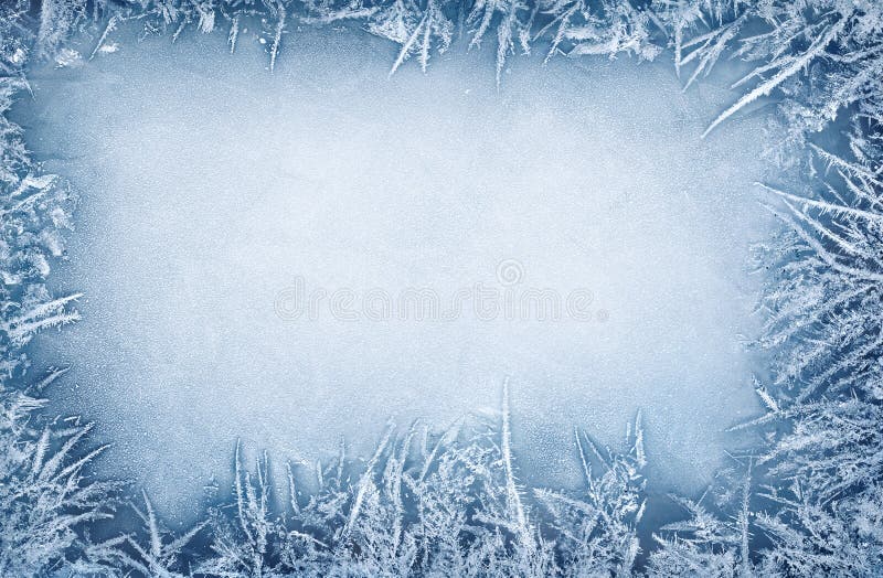 Frost crystal border stock photo. Image of abstract, snow - 97064962