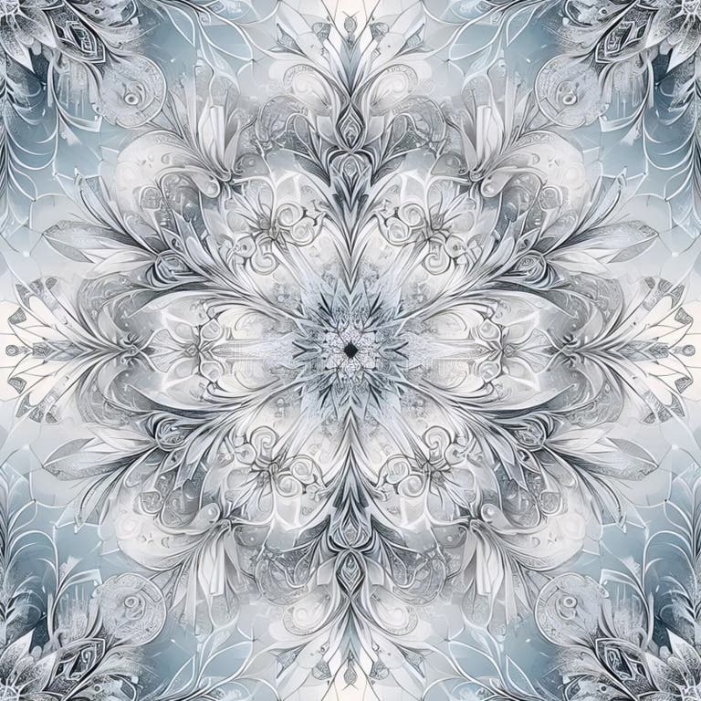 A Frost Crystal Wallpaper Pattern, Ai Generated Image Stock ...