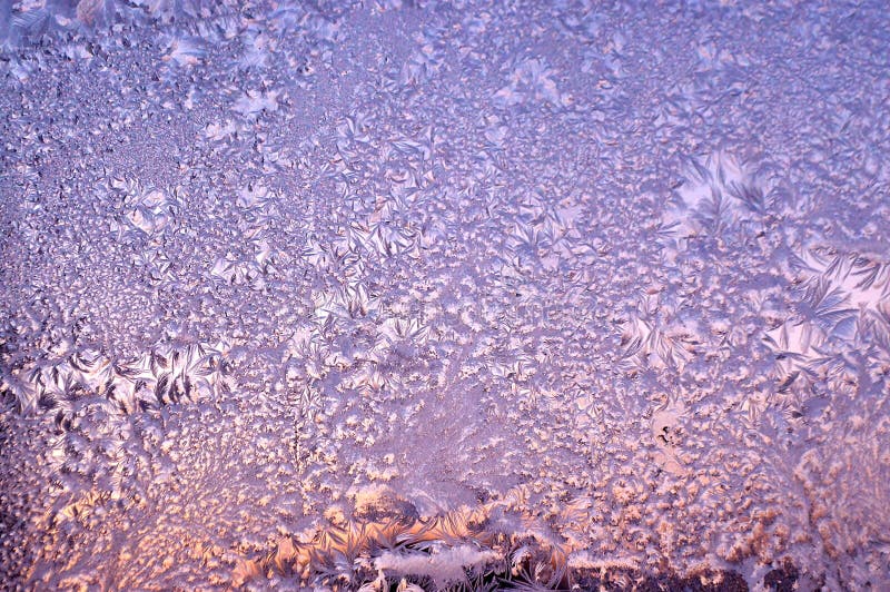 Frost Draws Patterns on Glass. Stock Photo - Image of winter, year ...