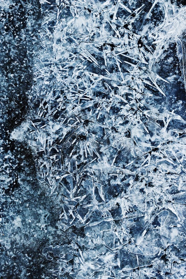 Frost Draws Patterns on the Water Stock Image - Image of nature, face ...