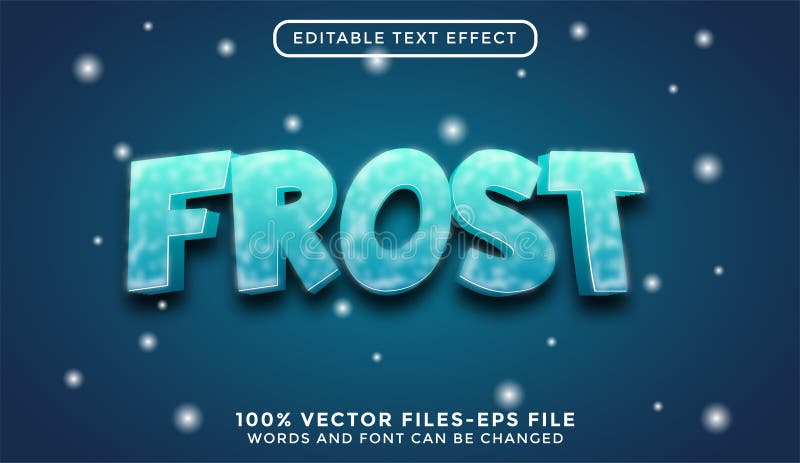 Frost. Editable Text Effect Premium Vectors Stock Vector - Illustration ...