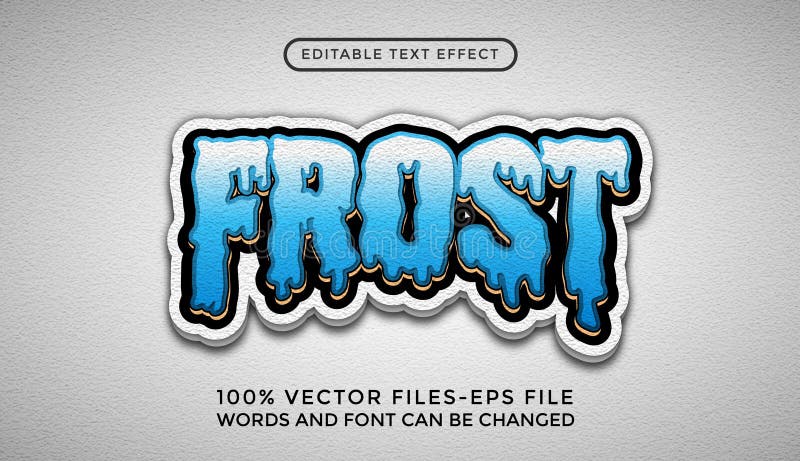 Frost Editable Text Effect Premium Vectors Stock Vector - Illustration ...