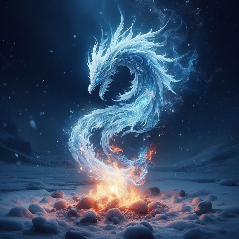 Frost Fire a White and Blue Fire that Burns with a Cold Icy Tou Stock ...