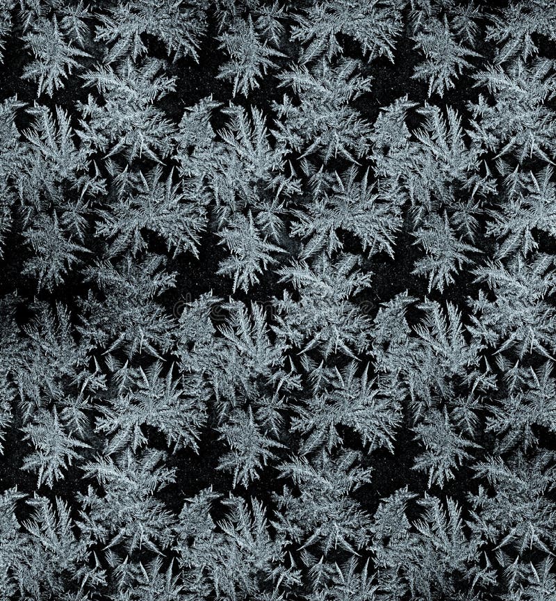 Frost on the Glass, the Effect of Freezing Stock Image - Image of ...