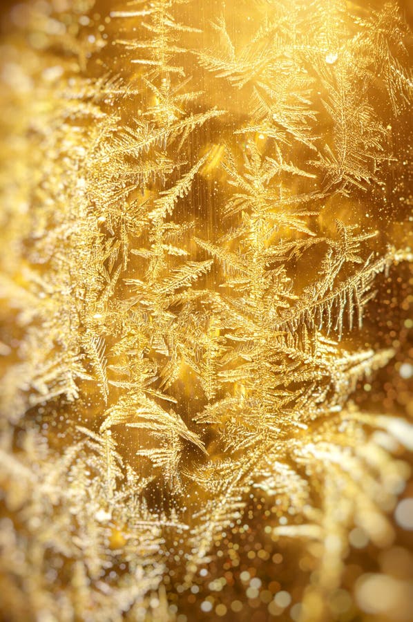 Frost Gold Xmas Pattern Background Texture Stock Image Image Of Shiny Winter 306393431