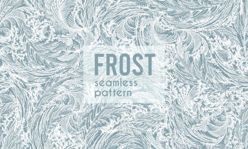 Frost Ice Window Seamless Pattern, Winter Background, Fresh Cool Hand ...