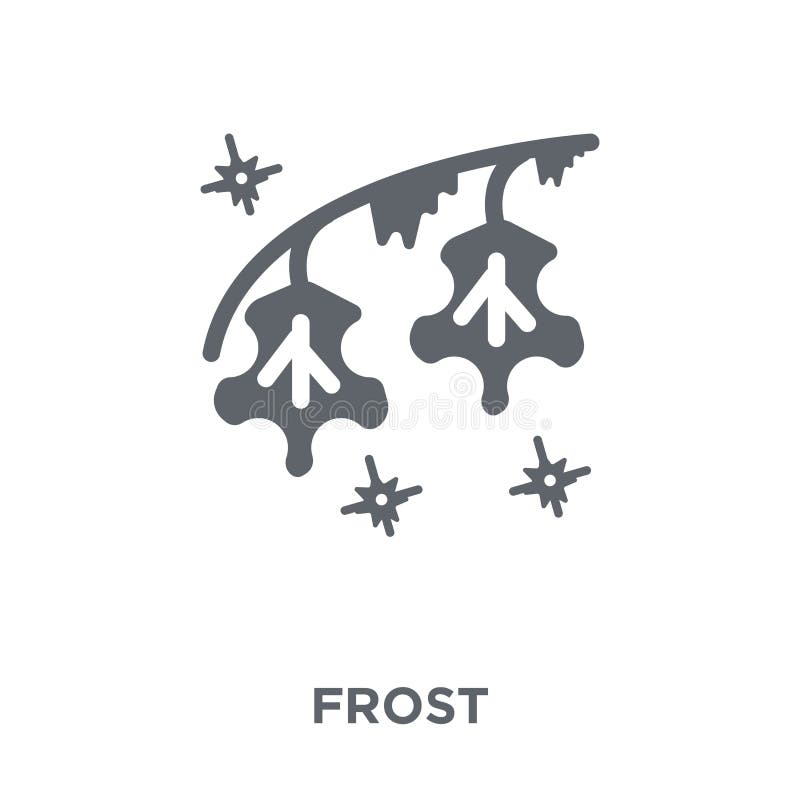 Frost Icon Vector Sign and Symbol Isolated on White Background Stock ...