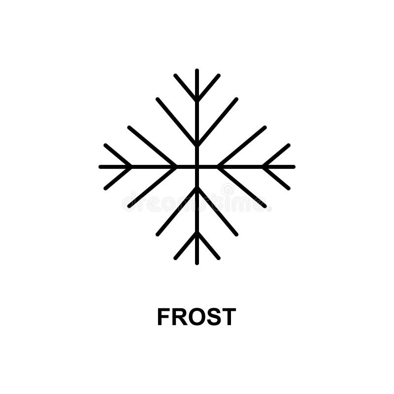 Frost Icon In Outline Style Isolated On White Background. Weather ...