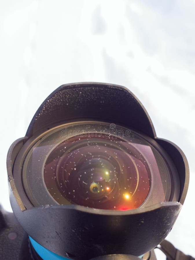 Frost Lens Front Element Closeup Stock Image - Image of background ...