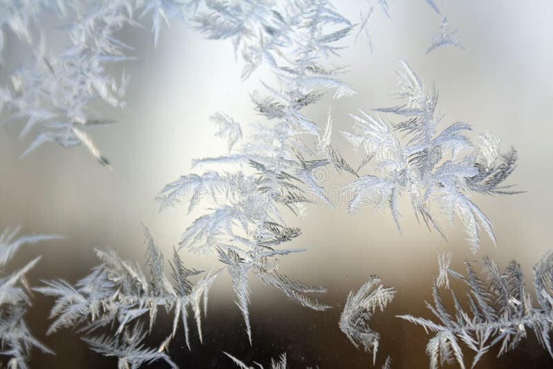 Window Frost Pattern on Glass Stock Photo - Image of freeze, icicle ...