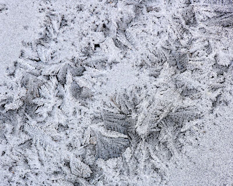 Frost Pattern on a Window. stock photo. Image of soil - 267932742