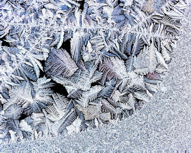 Frost Pattern on a Window. stock photo. Image of freezing - 279389964