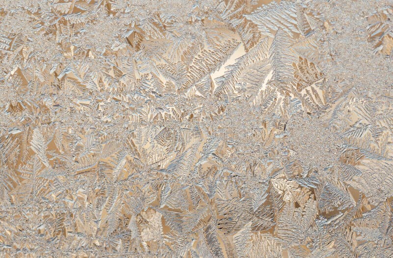 Frost pattern stock image. Image of close, snow, golden - 65644227