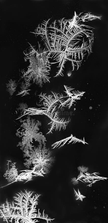 Frost Patterns on Window Glass in Winter Stock Photo - Image of frost ...