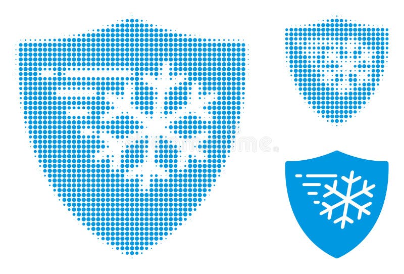 Frost Protection Halftone Dotted Icon Stock Illustration - Illustration ...