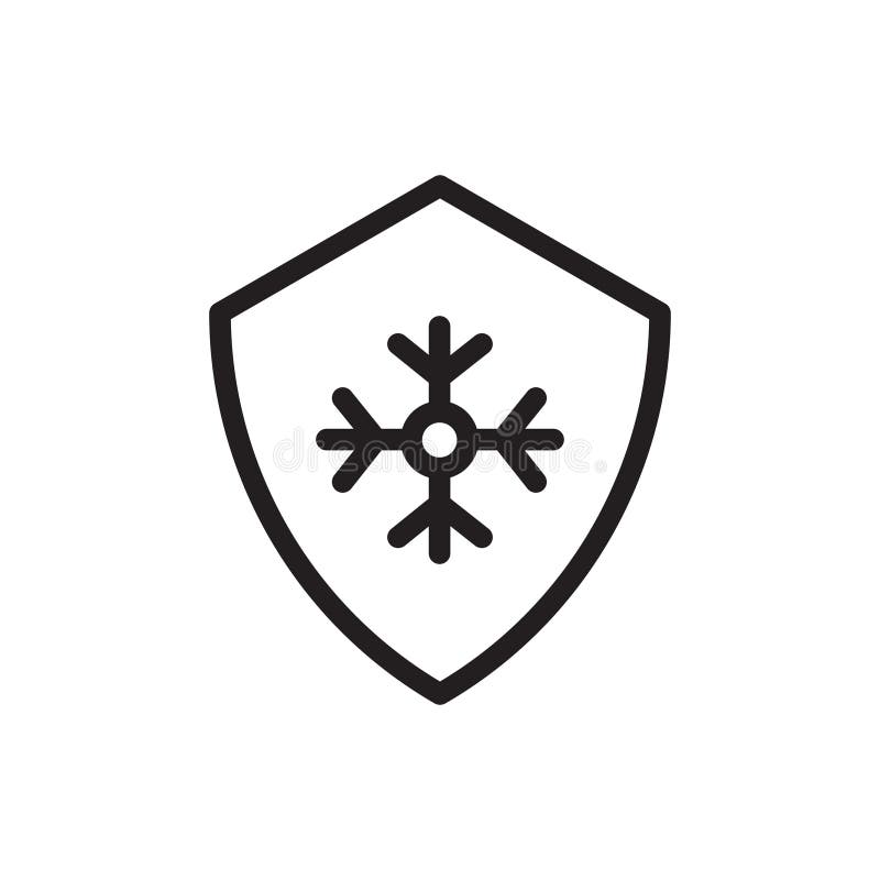 Frost Resistant Icon Outline Vector for Web Ui Stock Vector ...