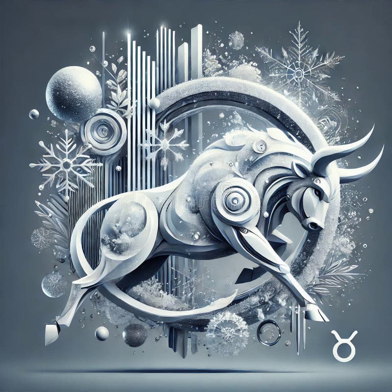 Frost Taurus Bull Star Sign Stock Illustration - Illustration of cosmos ...
