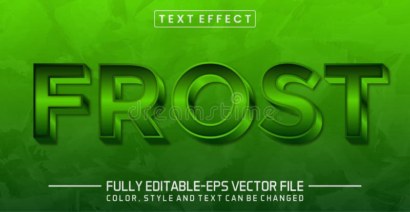 Frost Text Editable Style Effect Stock Vector - Illustration of banner ...
