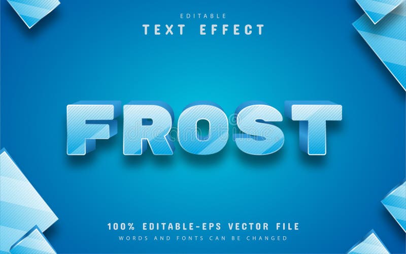 Frost text effect editable stock vector. Illustration of isolated ...
