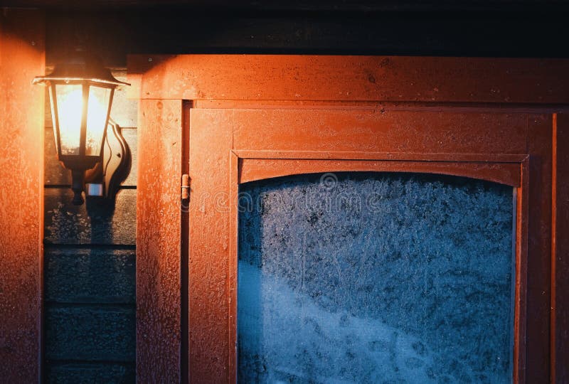 Frost Texture on a Cabin Window Glass Stock Image - Image of cold ...