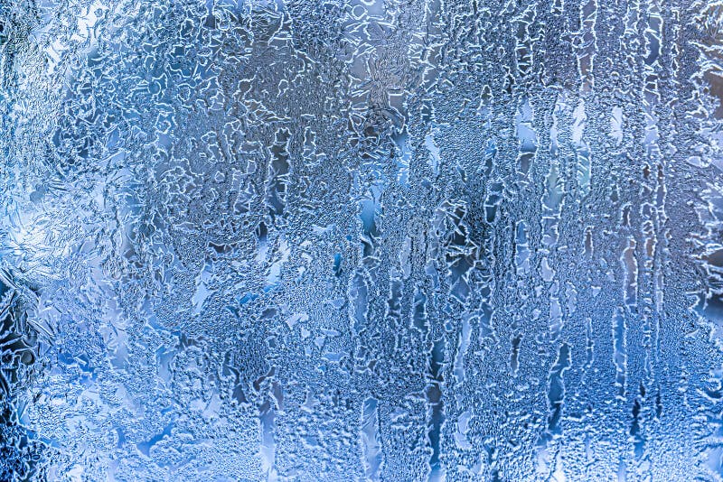 Frost Texture on Frozen Glass in Winter Stock Photo - Image of ...