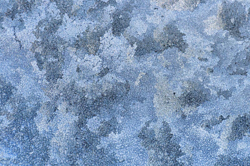 Frost Texture on Frozen Glass in Winter Stock Image - Image of ...