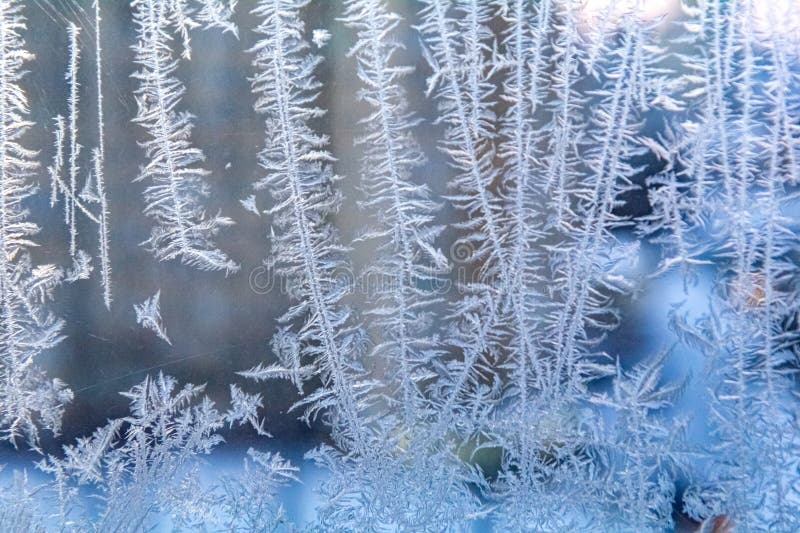 Ice window in the cold stock image. Image of cool, frosty - 258998105